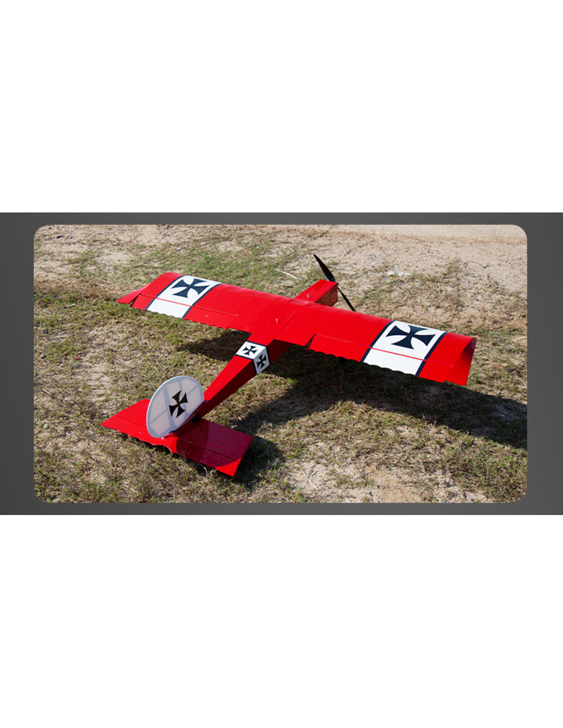 OMPHOBBY Fun Stick Balsa rouge avion 1.65m PNP