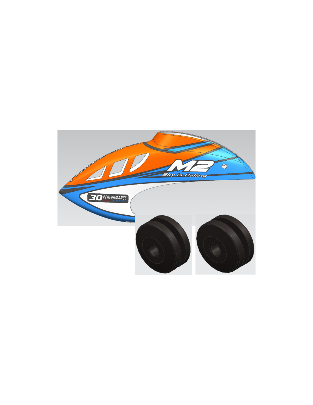 omp m2 v3 pro fuselage set-cosmic orange